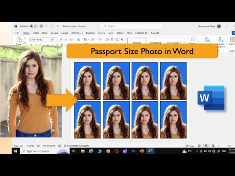 How to make passport size photo in Microsoft word #passportsizephoto