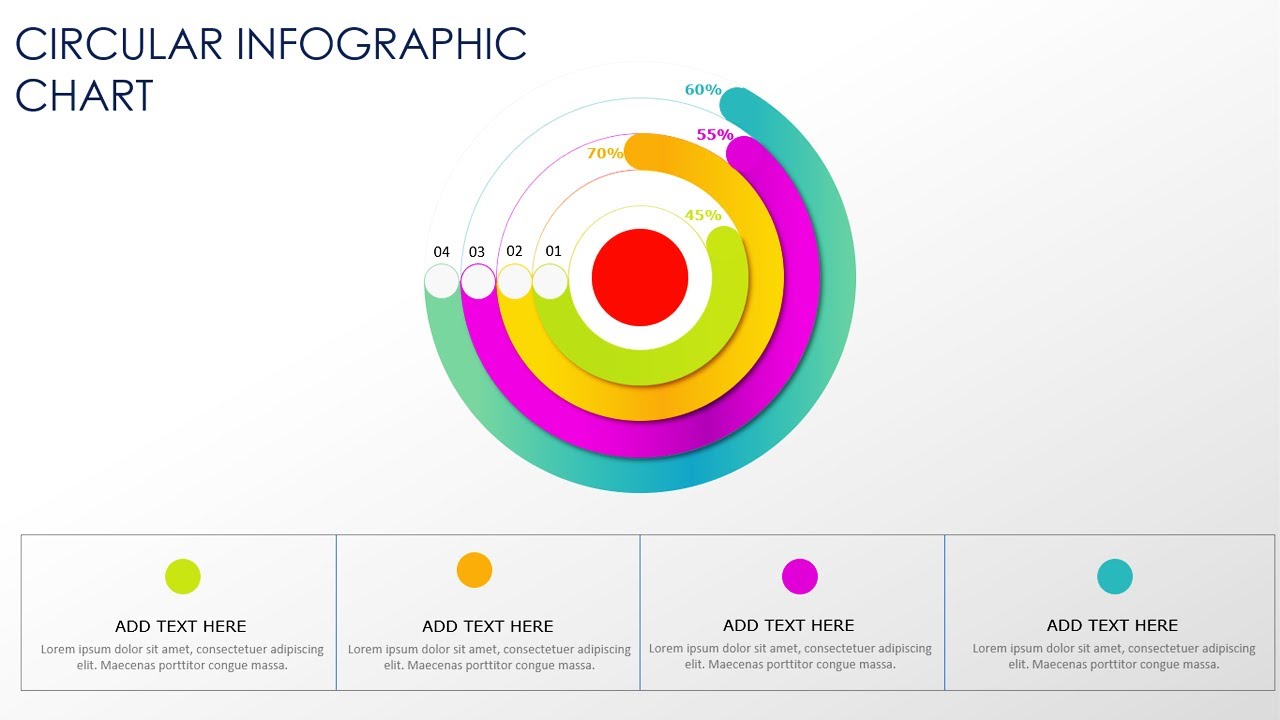 Create Stunning Chart in PowerPoint | Circular multicolor graphic design