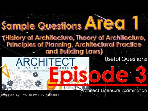 ALE Review: Area 1 Sample Questions Episode 3 - Architect Licensure Examination