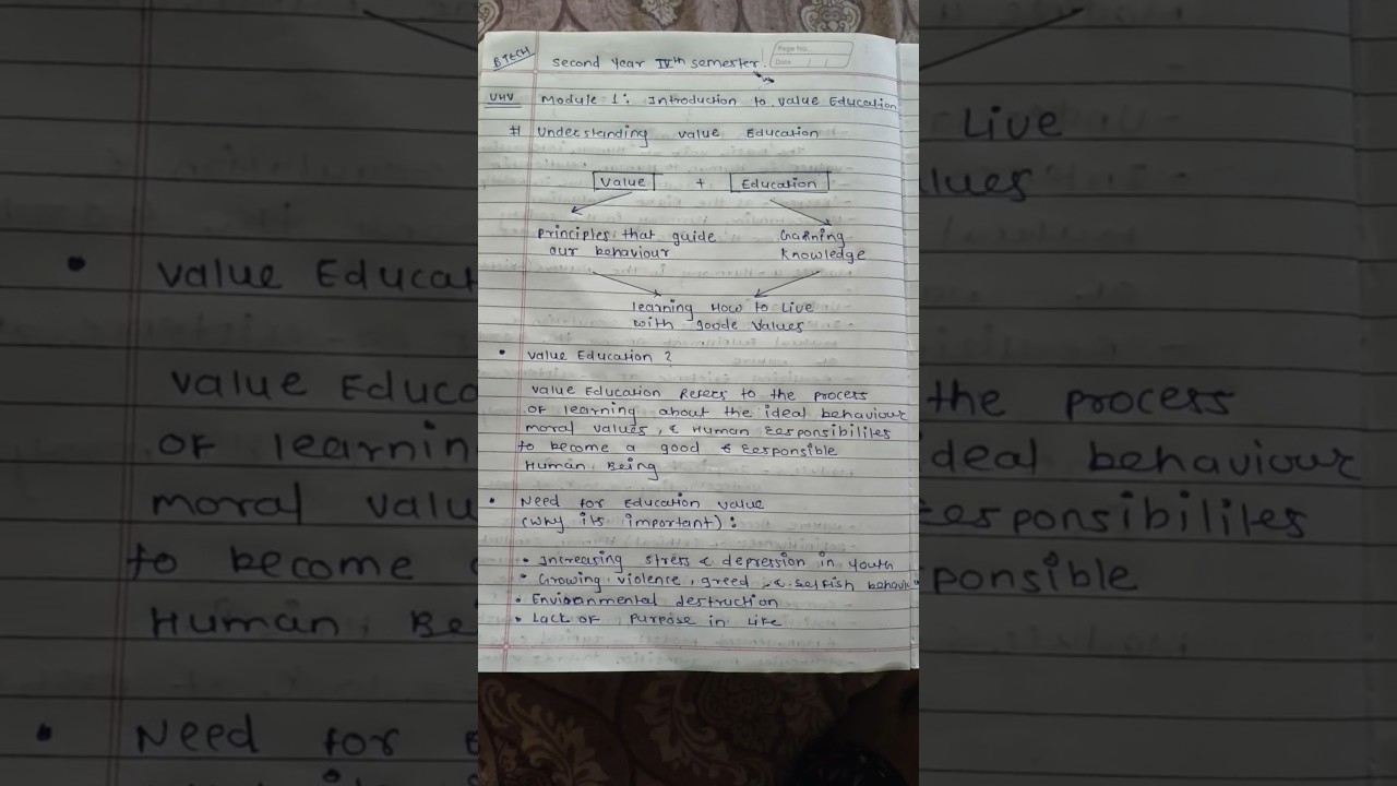 U1-Value Education|UHV|BTech-BE| #universalhumanvalues