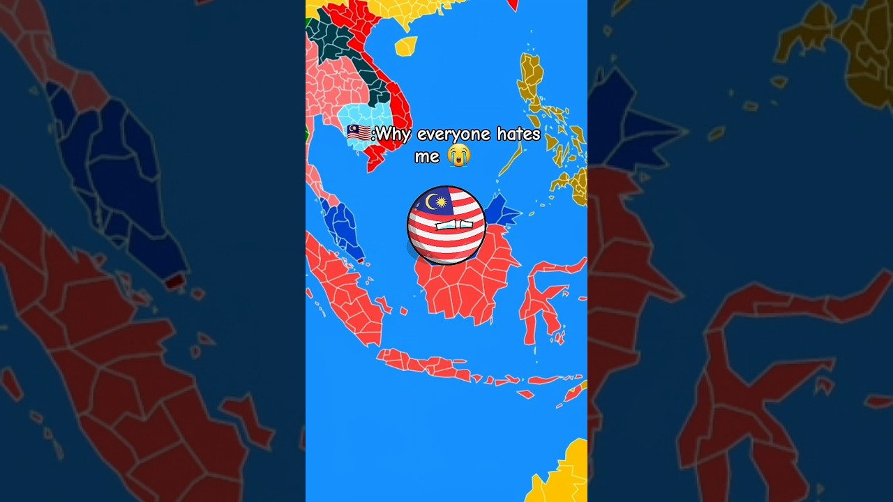 Real friends of Malaysia 🇲🇾 😥 ❤️ #countryballs #shorts
