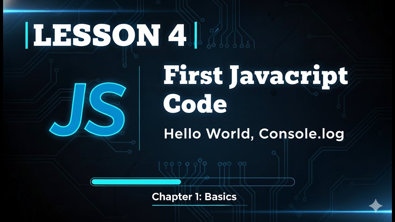 4  First JavaScript Code Hello World Console log