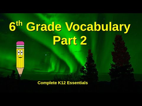 6th Grade English Vocabulary Part 2 | public and homeschool classroom plans | online learning lesson