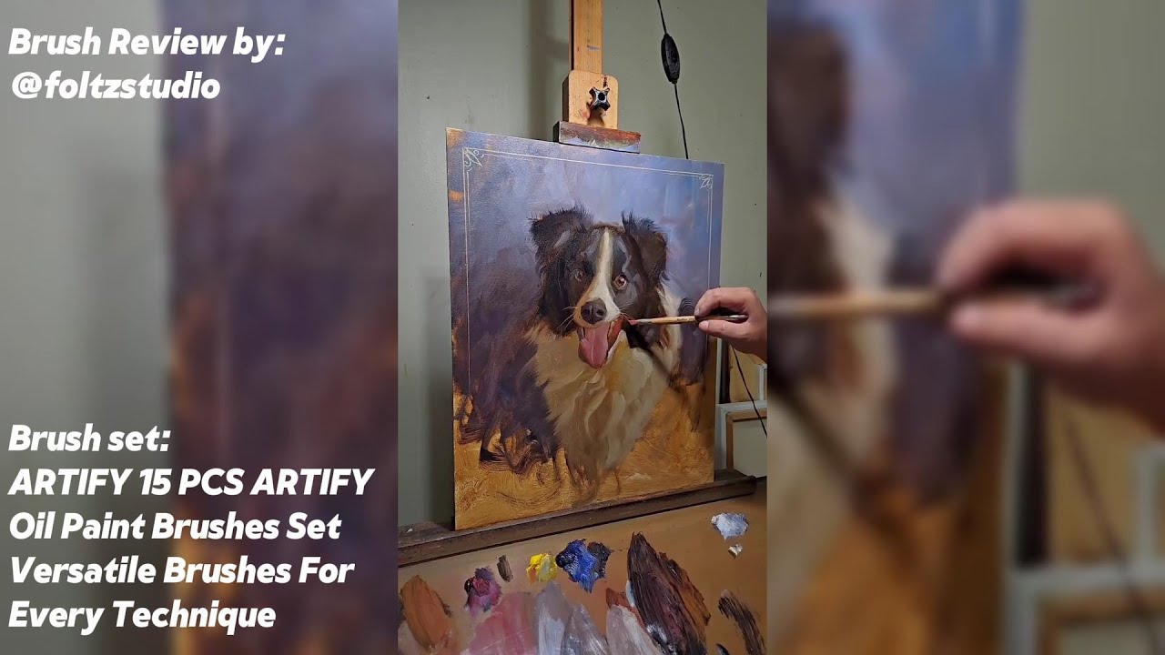 Testing My New ARTIFY Oil Brushes on a Furry Companion!