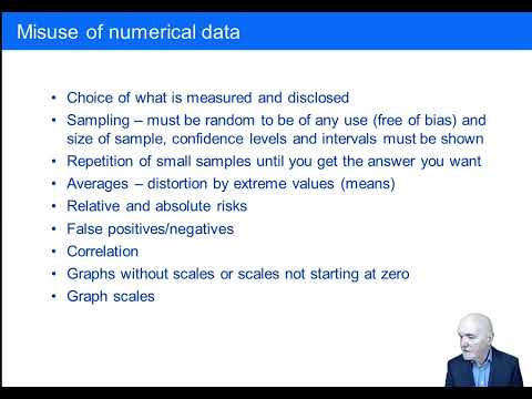 Misuse of numerical information - ACCA APM