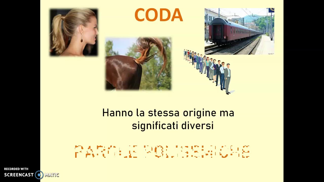 Lessico: omonimi, sinonimi e contrari