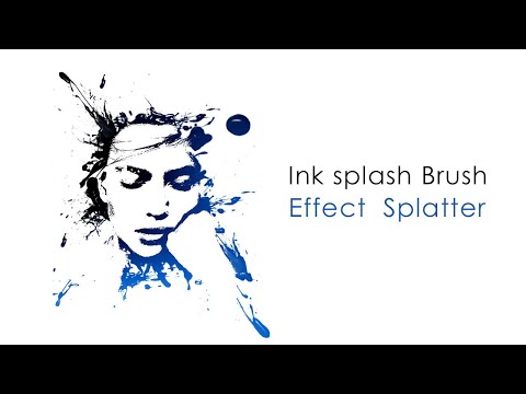 Ink splash Brush Effect Splatter Photo Effect Photoshop tutorial