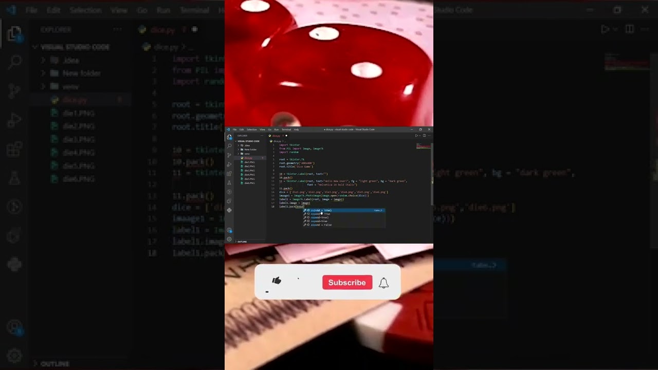 Make A Dice Rolling Game By Python Tkinter