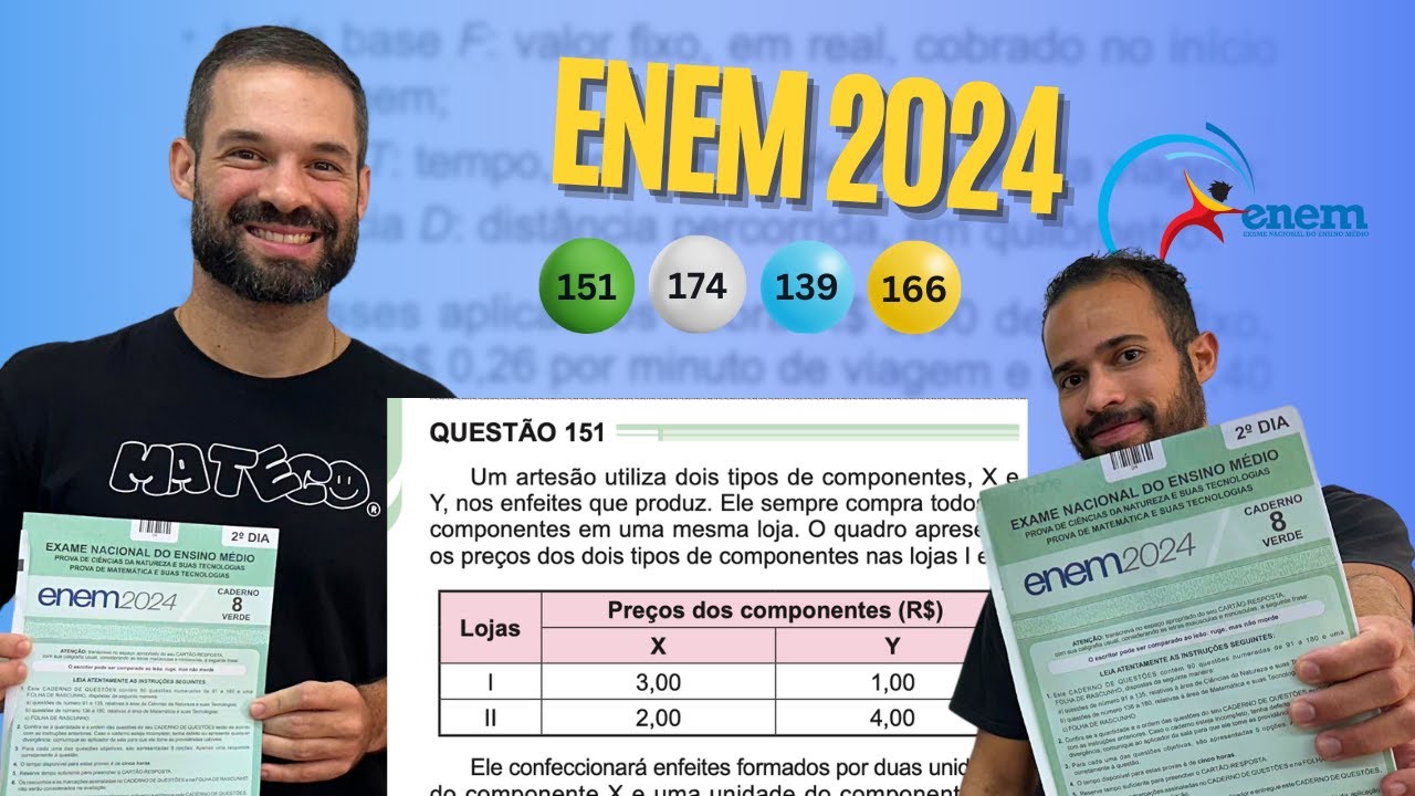 QUESTION 151 - GREEN NOTEBOOK | MATHEMATICS ENEM 2024