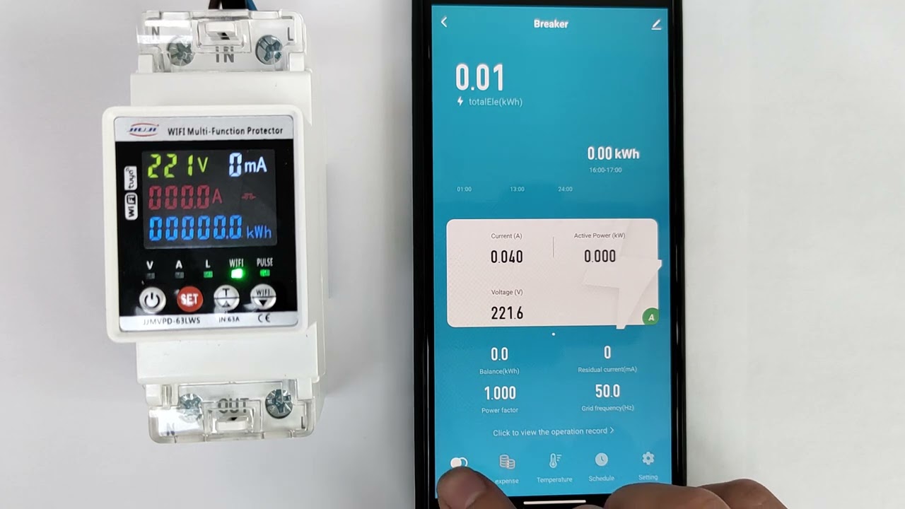 JJMVPD-63LWS 2P WiFi LCD 63A V+A+L protector Jiuji