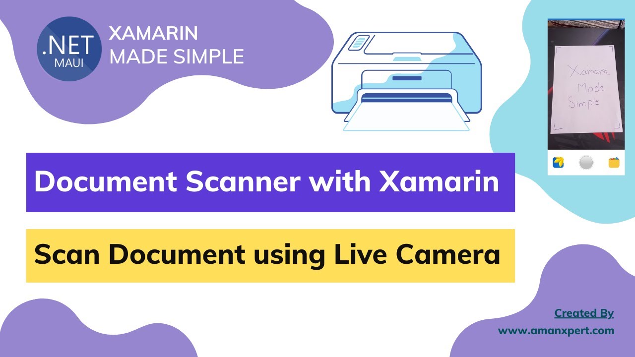 Document Scanner in Xamarin | Maui | Xamarin.Forms - Scan Document from Camera #ScanDocumentXamarin