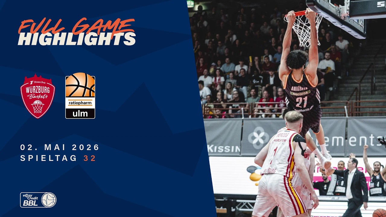 Fitness First Würzburg Baskets vs. Ratiopharm Ulm - Full Game Highlights - Matchday 32, 25/26