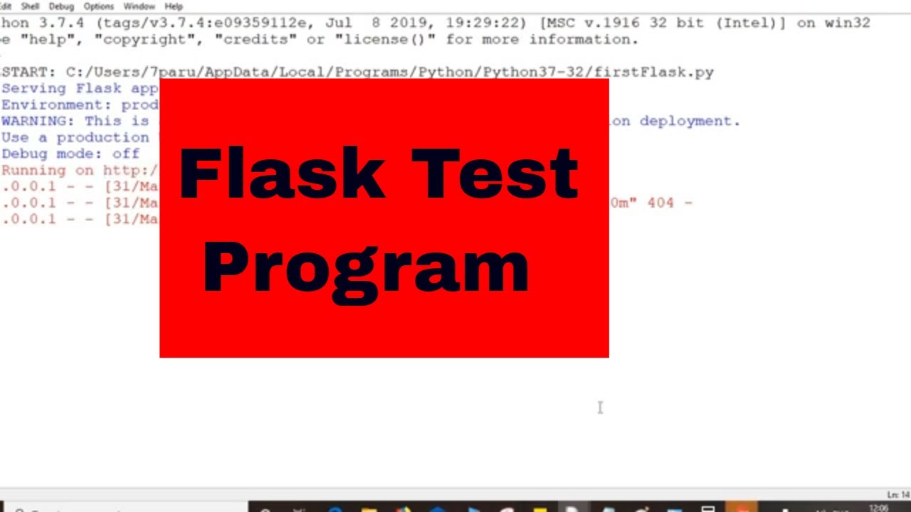 PYTHON TUTORIAL: FLASK TEST PROGRAM