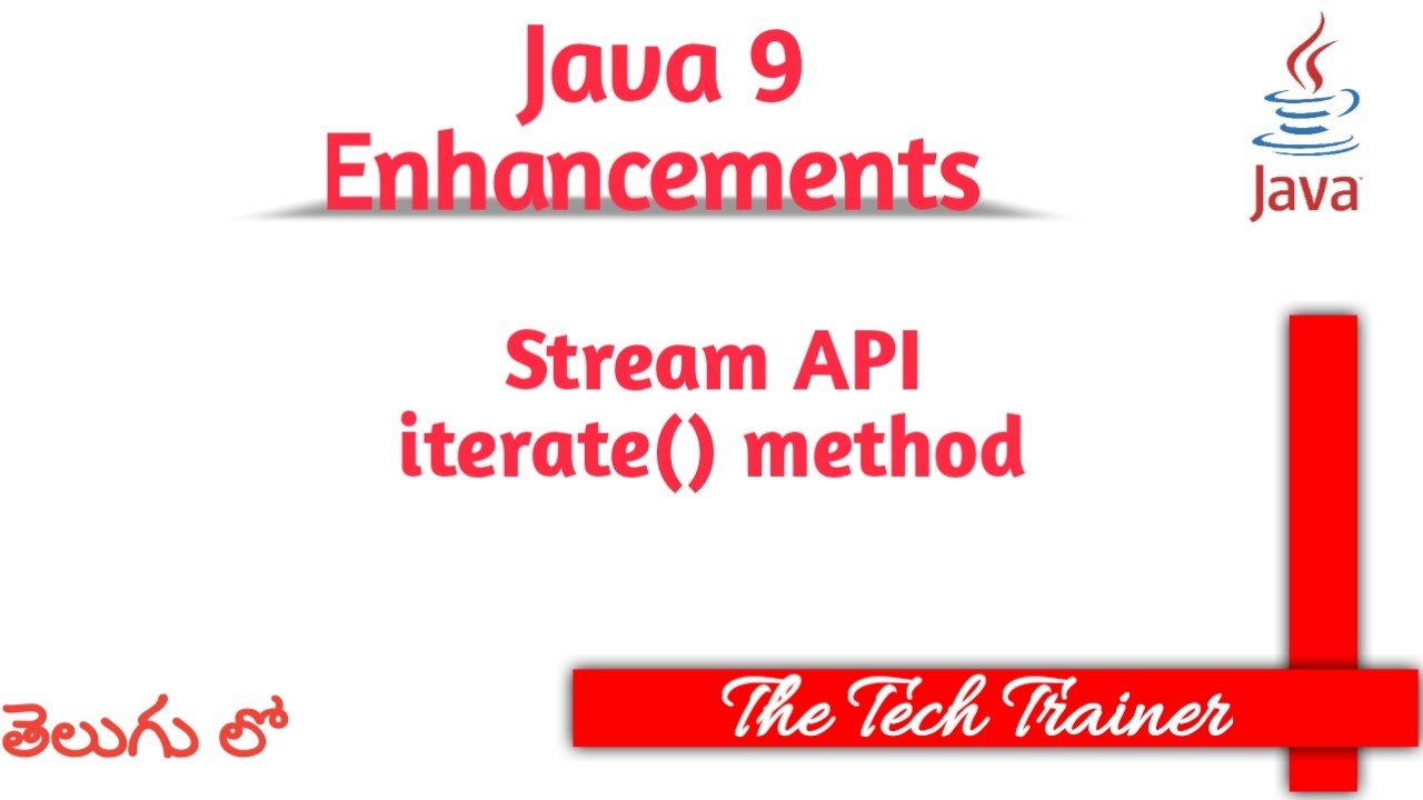 Stream API - iterate() #java #java9 #streamapi #javatutorial #telugu #corejava || The Tech Trainer