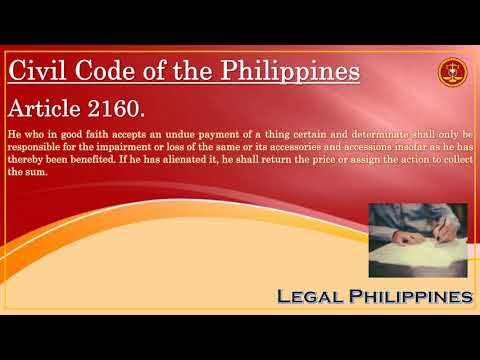 Civil Code of the Philippines, Article 2160