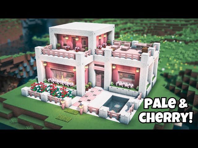 Super Fresh Pale & Cherry House! (+Tutorial) 🏡03 Minecraft Map