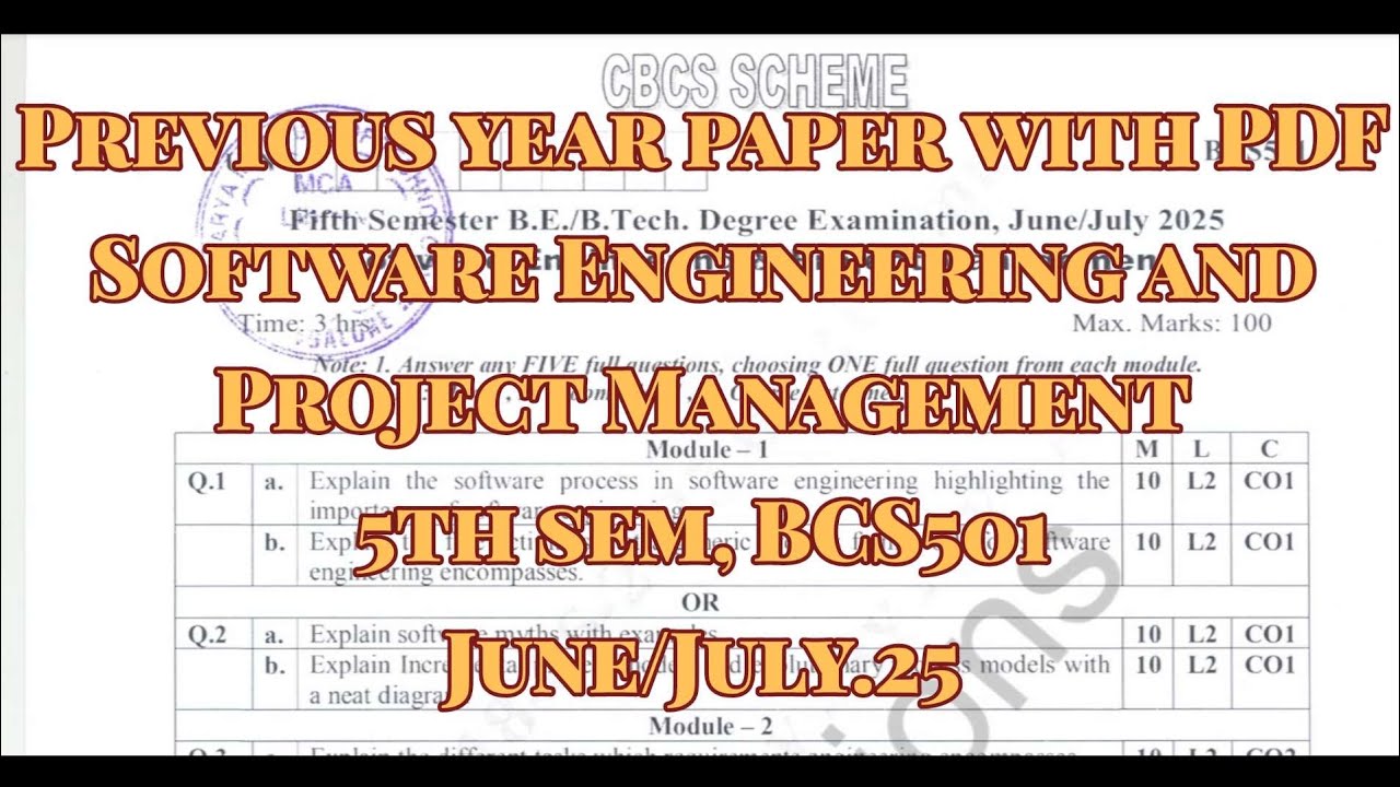 Software engineering and project management, pyq, june/july.25, CSE, BCS501, with pdf