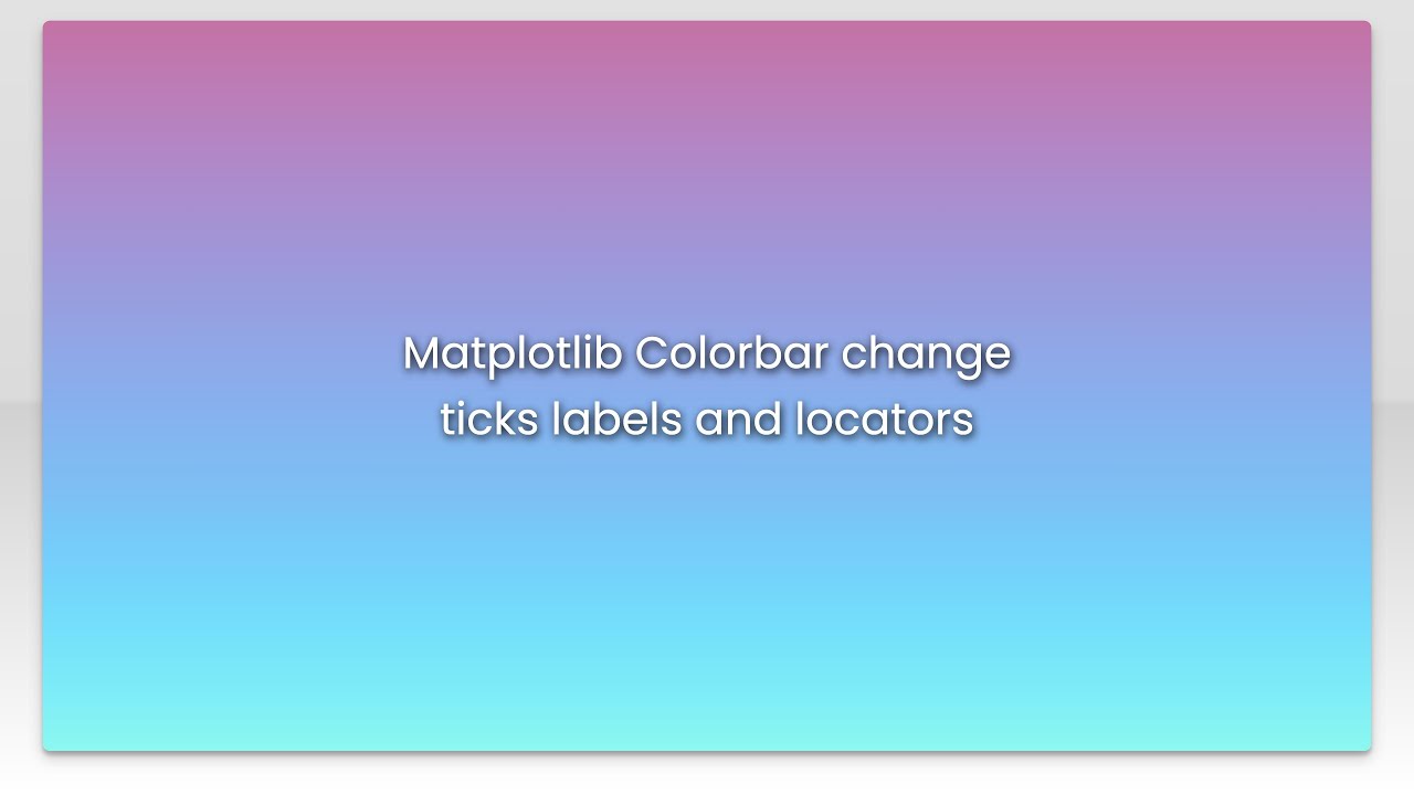 Matplotlib Colorbar change ticks labels and locators