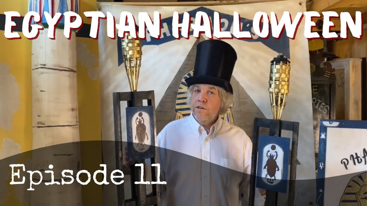 DIY Egyptian-Themed Outside Torches | Egyptian Halloween Party Decorations