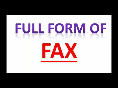 FAX , full form of FAX
