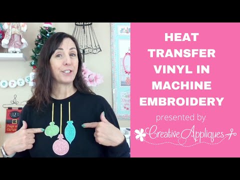 Do THIS to add SPARKLE to your applique designs! Using Heat transfer vinyl in your appliques