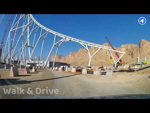 [Driving Saudi Arabia  4K] Qiddya City to Riyadh  Highway. Relax and sleep.