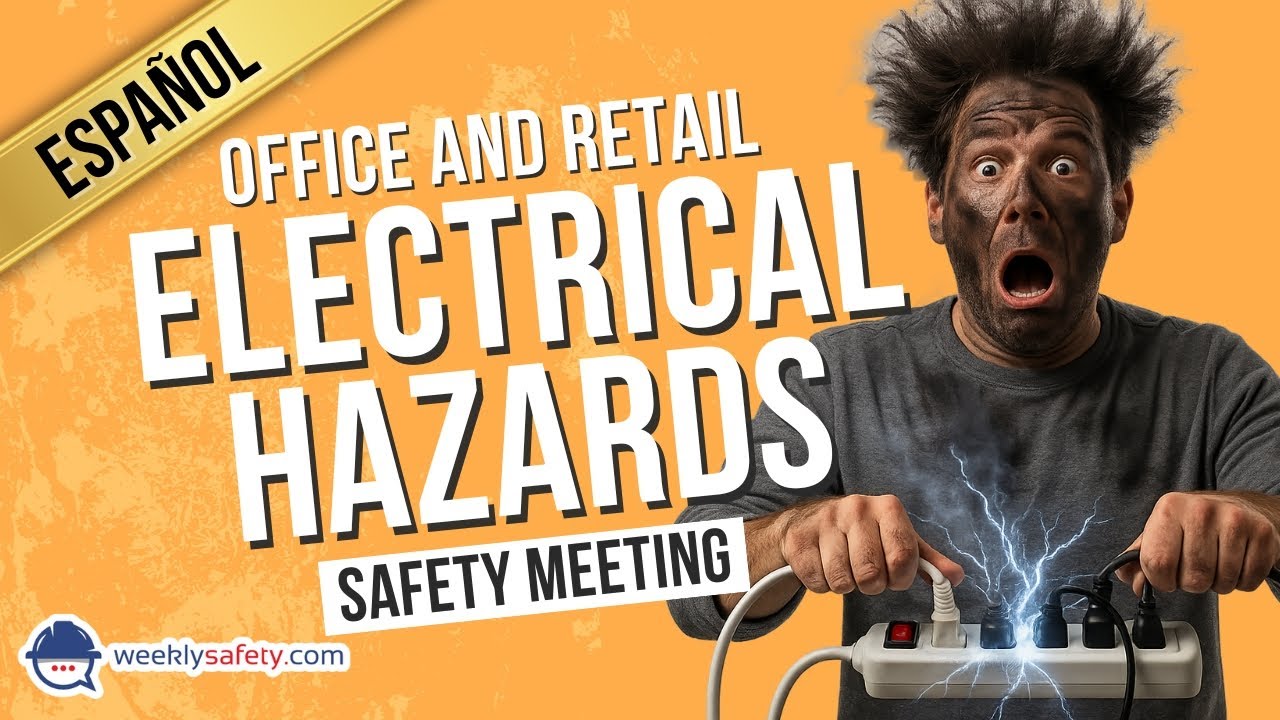 Safety Meeting on Electrical Hazards Office and Retail in Spanish