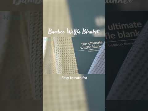 Snuggle up with Kapas Living's waffle blankets