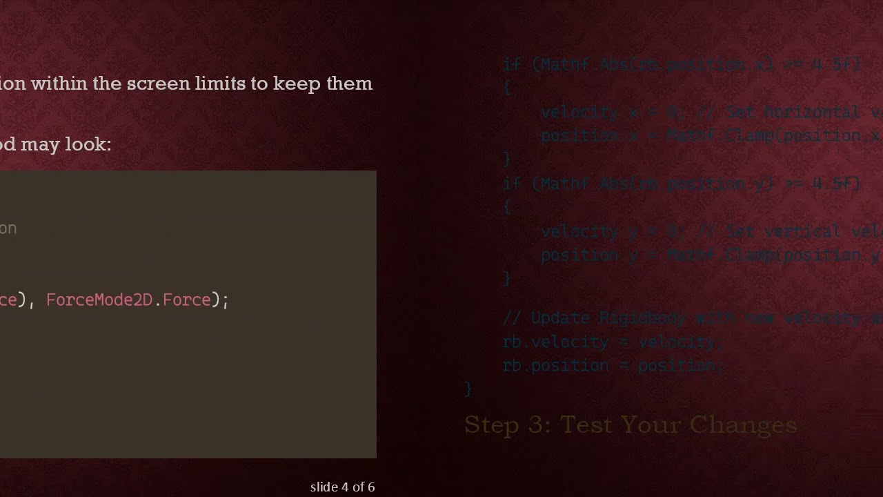 Solving the Player Stuck at Screen Edges Issue in Unity 2D Games