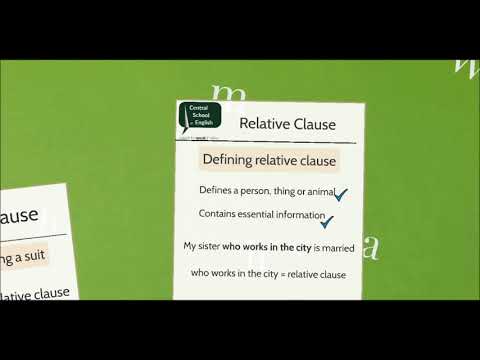 Defining and non-defining relative clauses | English grammar