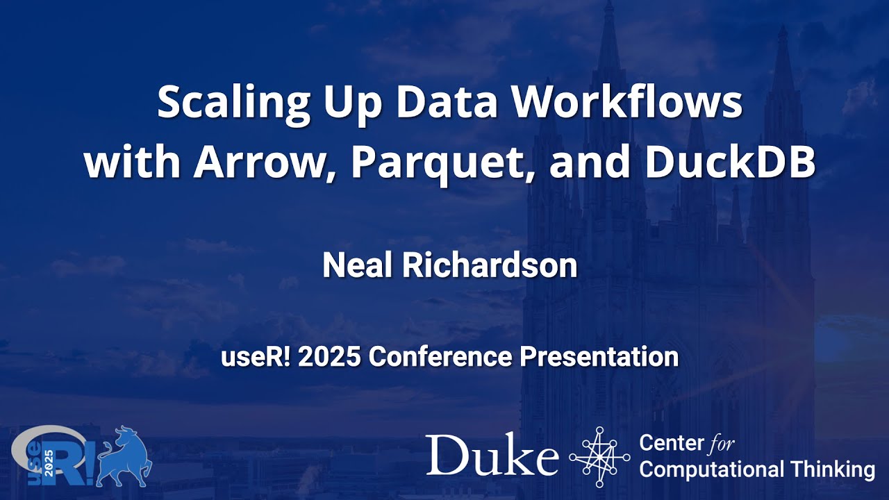 Scaling Up Data Workflows with Arrow, Parquet, and DuckDB - Neal Richardson