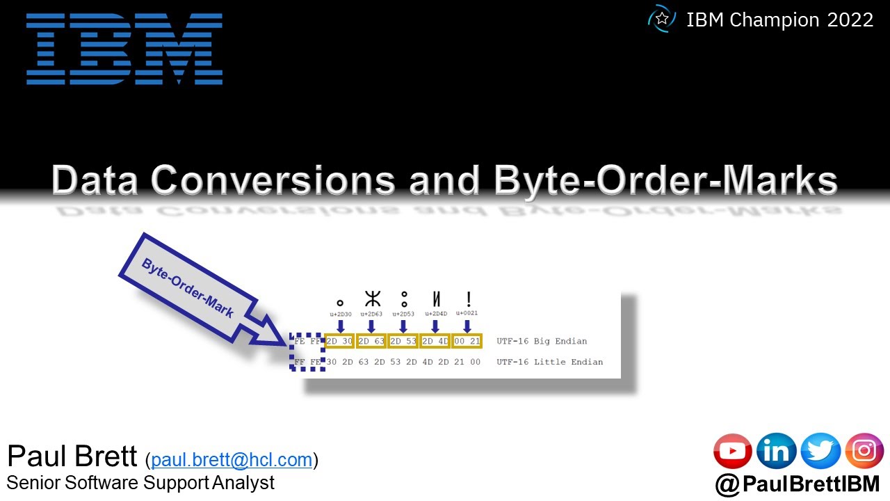 Data Conversions and Byte-Order-Marks