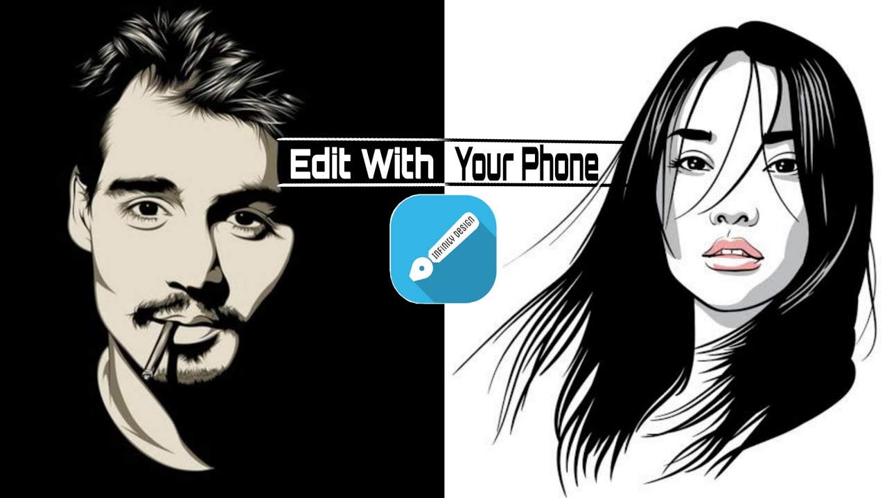 Infinity Design Vector art || Portrait vector mobile tutorial || visual editing