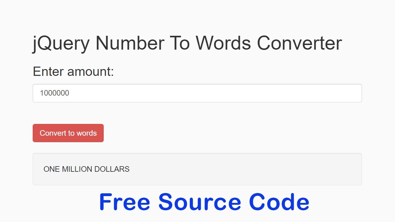 number conversion to words in javaScript