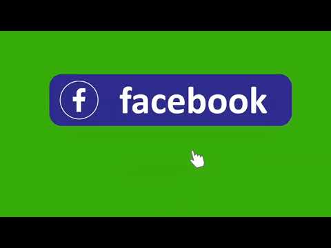 Facebook follower icon.Green screen.