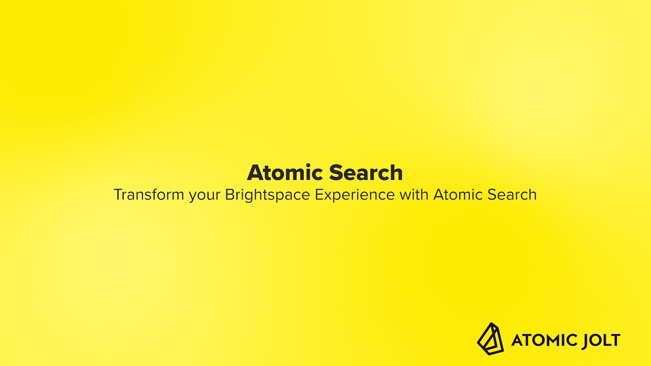 Atomic Search for Brightspace