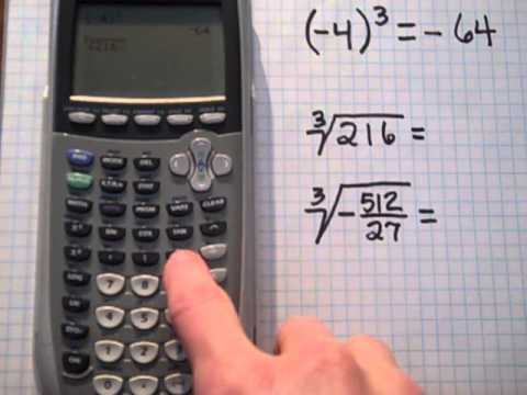 TI 83/84 Lesson: Exponents & Cube Roots