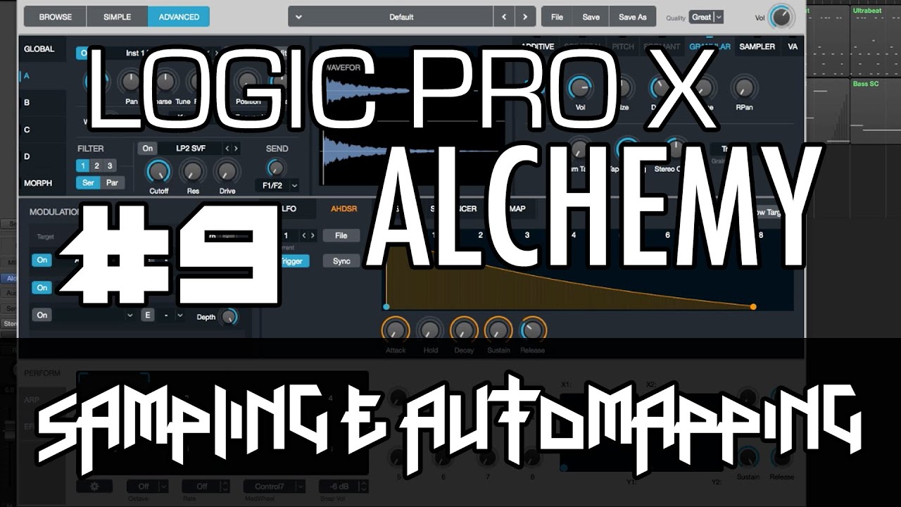 Logic Pro X - Alchemy Tutorial - PART 9 - Sampling, Automap Samples, Looping, Layering