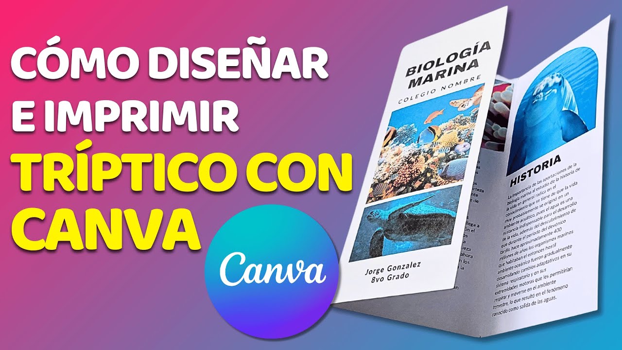 Cómo Diseñar e Imprimir un Tríptico utilizando CANVA Gratis - Diseño e Impresión de Folleto