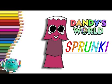 How to Draw Sprunki Dandy’s World: Brightney! 🌟🖌️