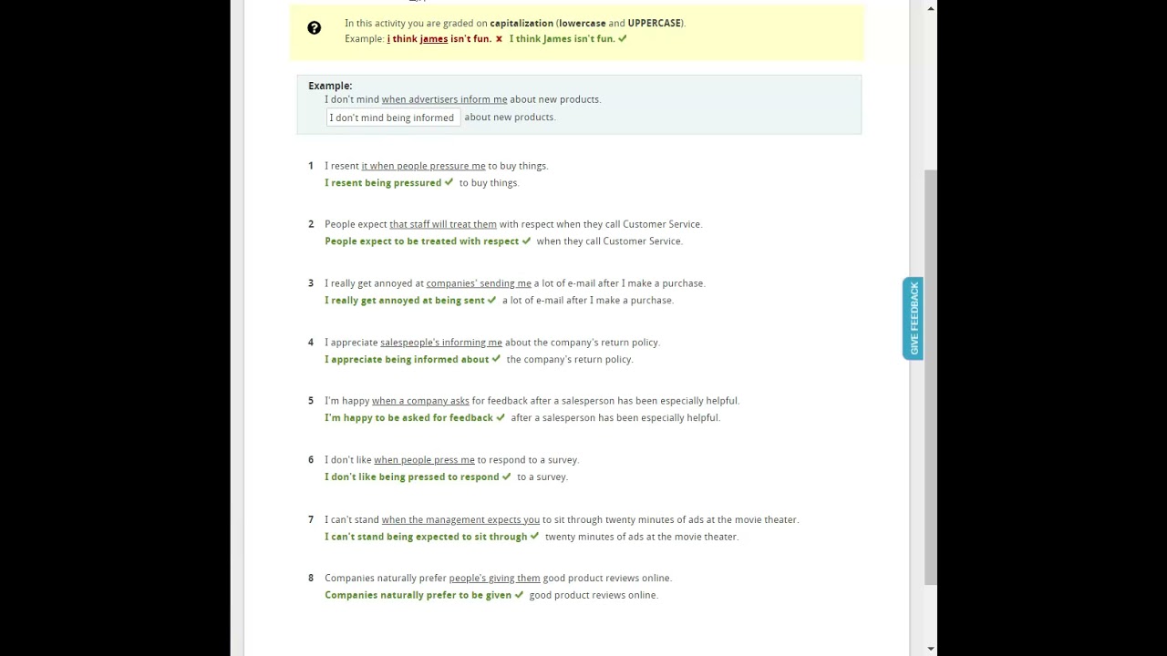 summit 1 2 unit 7 grammar 2 solution