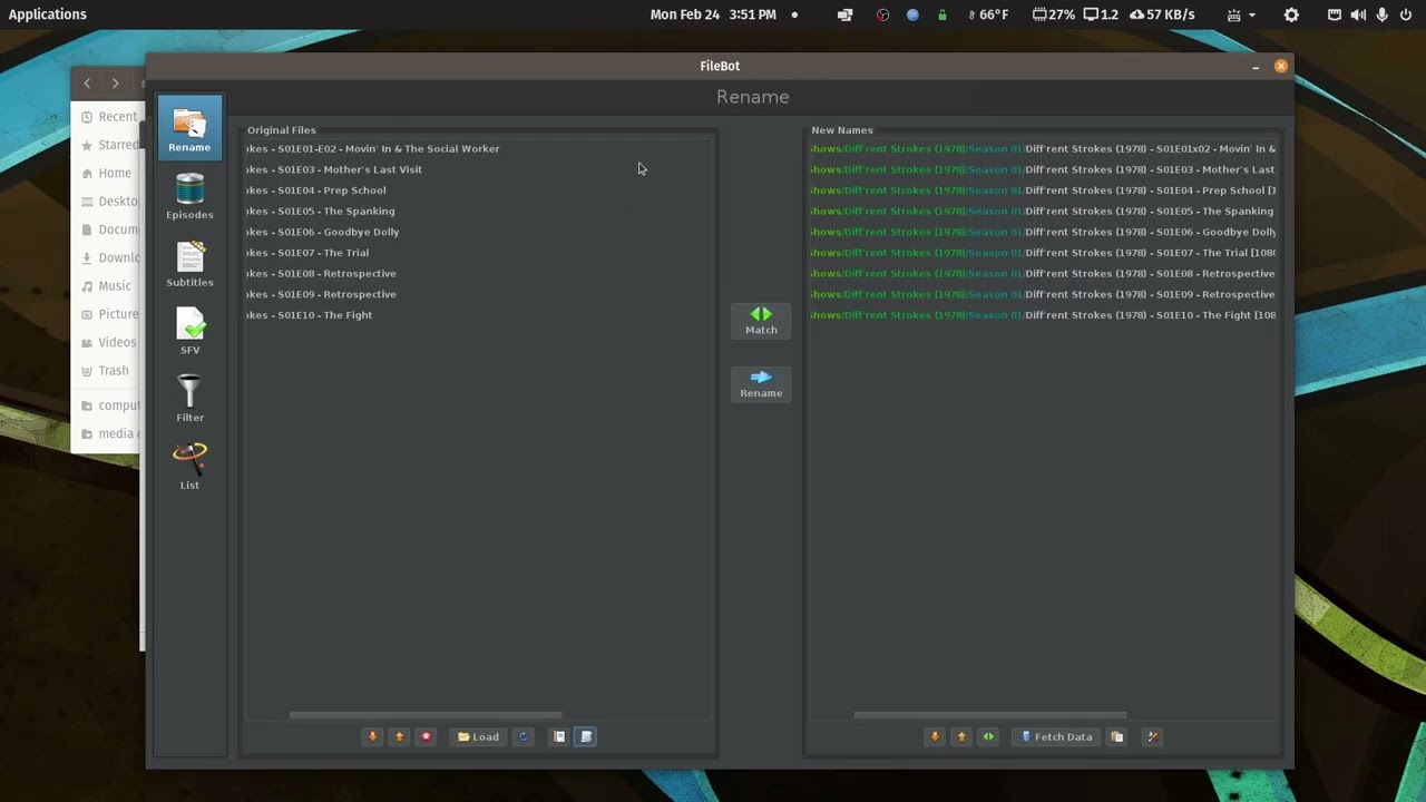 Filebot troubleshooting for Howie.