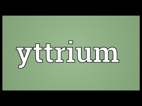 Yttrium Meaning