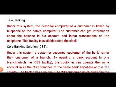 FORMS OF E-BANKING(TELE BANKING AND CBS)