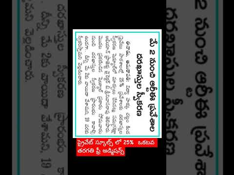 1st class 25% free admissions in RTE selected private schools update