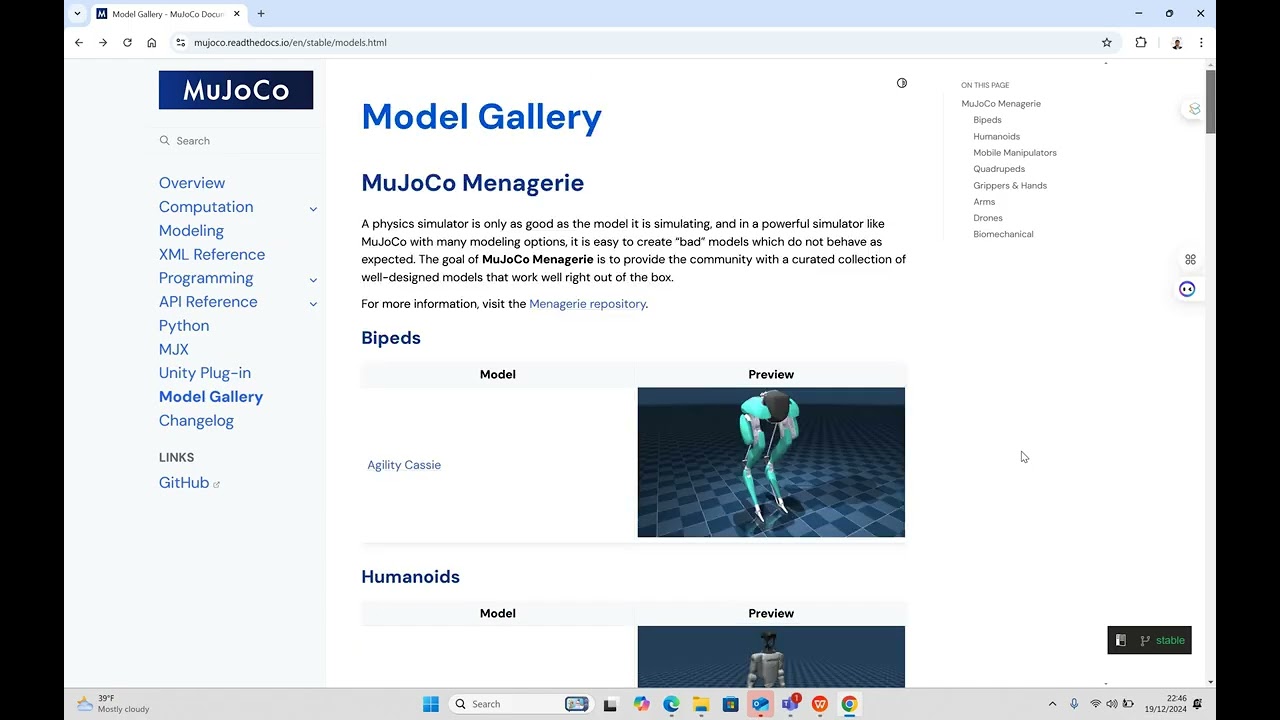 Introduction to MuJoCo: A Powerful Robotics Simulation Tool | MuJoCo Menagerie Showcase.
