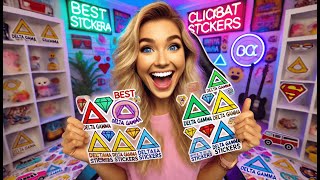 ???? Sorority Shop Alpha Gamma Delta - Sticker Sheet - Retro Theme | Best Delta Gamma Stickers ????