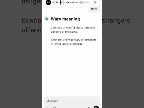 Wary meaning