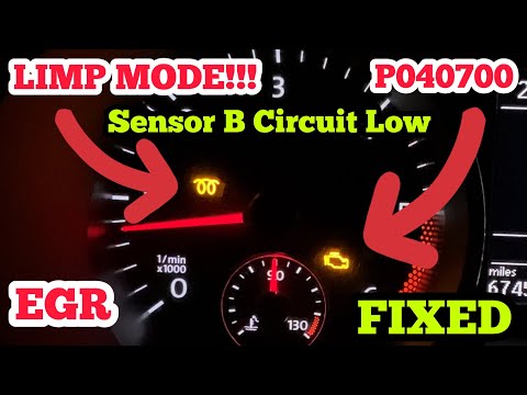 Audi Seat Skoda VW P040700 Exhaust Gas Recirculation EGR Sensor B Circuit Low How To Fix