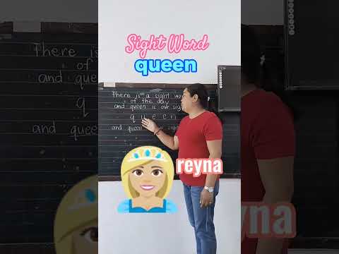 Sight Word queen (reyna) #reading #spelling #vocabulary #english #education